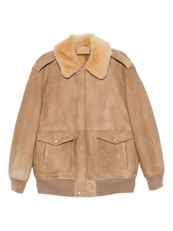 Prada Sheepskin Bomber - Nude & Neutrals