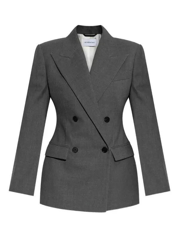 Givenchy Double-breasted Wool Jacket - Grey