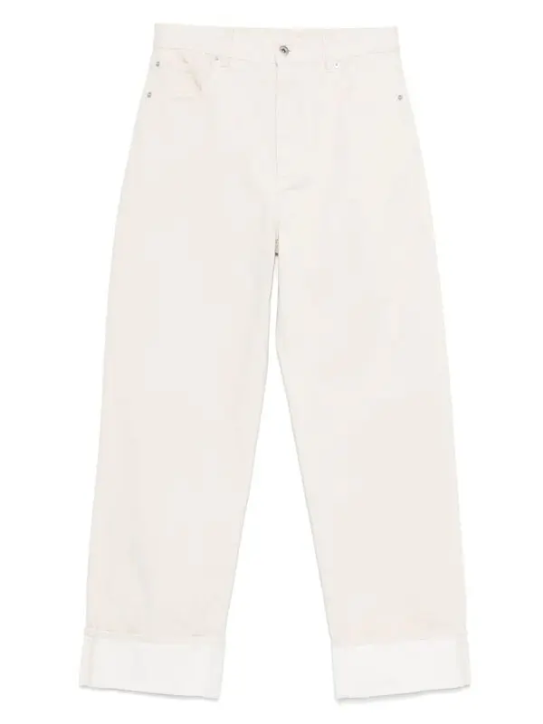 Bottega Veneta Straight Leg Jeans - Nude & Neutrals