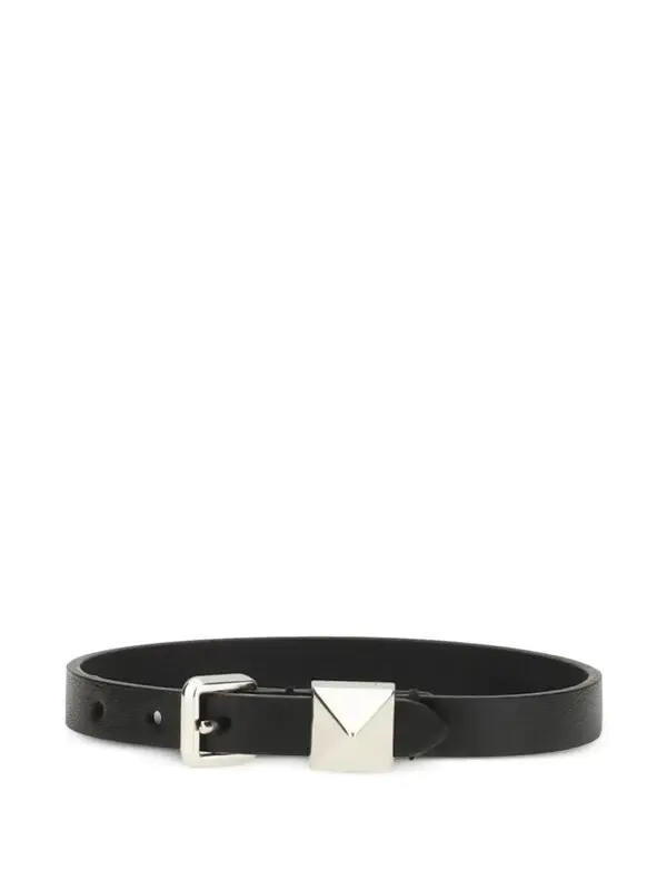 Valentino Garavani Rockstud Leather Bracelet - Black