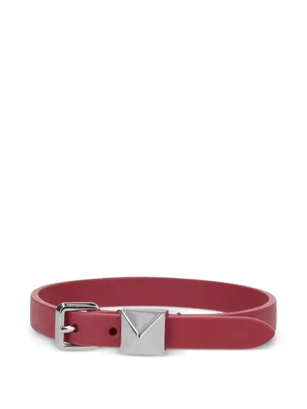 Valentino Garavani Rockstud Leather Bracelet - Red