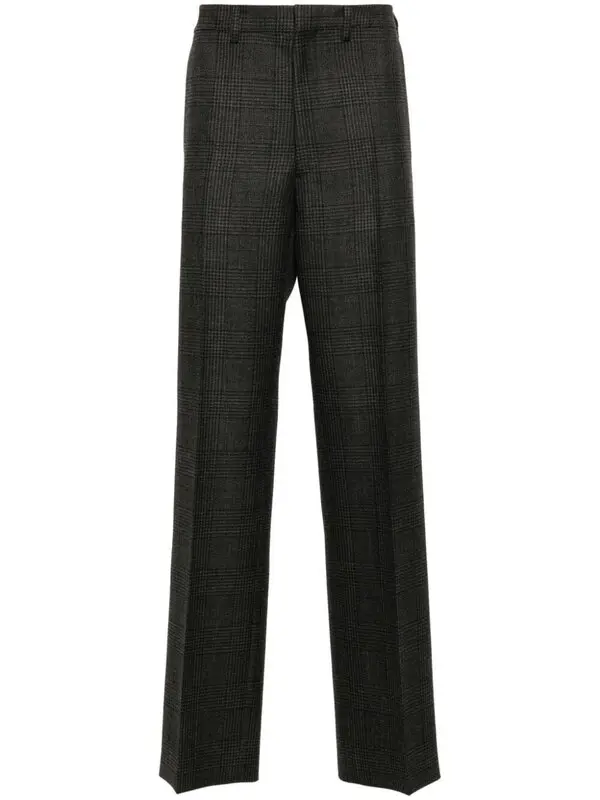 Prada Prince Of Wales Check Trousers - Grey