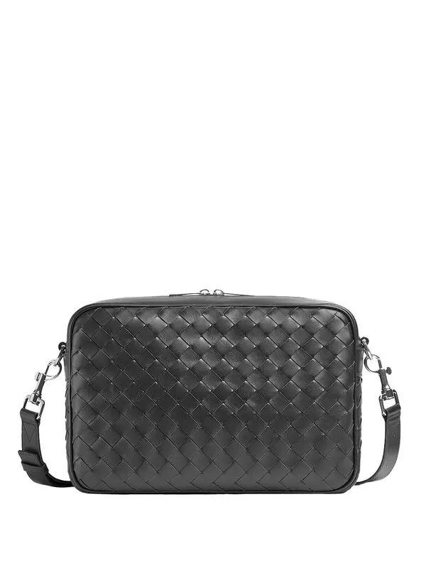 Bottega Veneta Small Intrecciato Camera Bag - Grey
