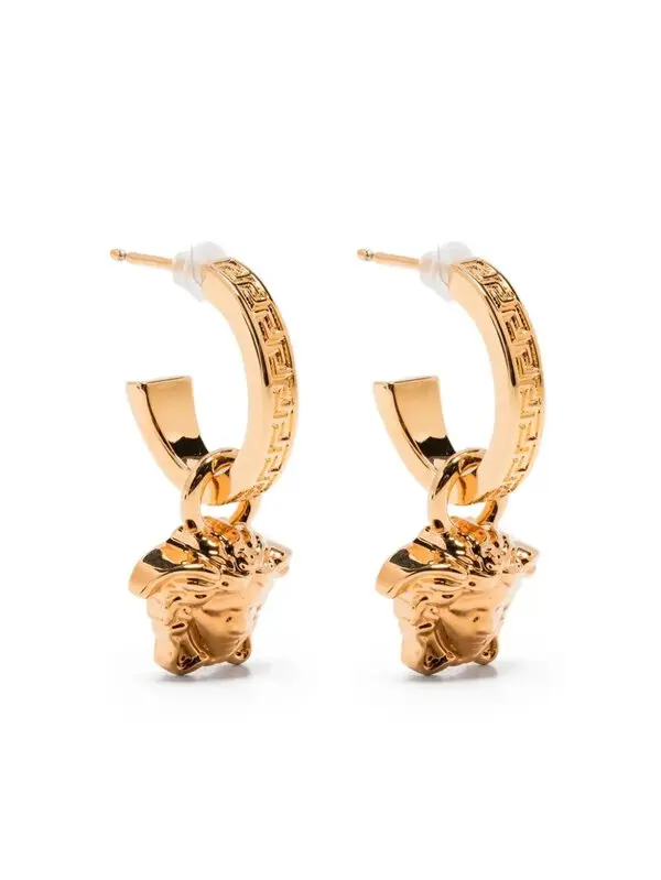 Versace Medusa Hoop Earrings - Metallic