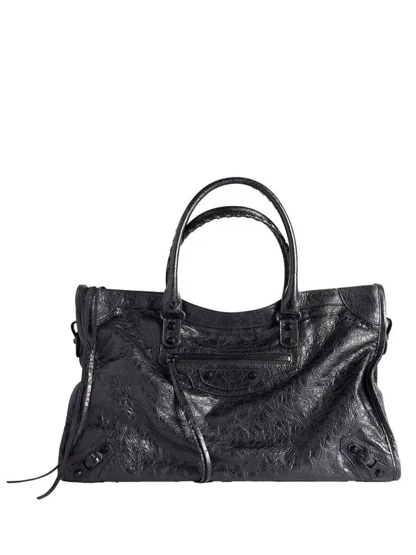 Balenciaga Le City Large Arena Leather Bag - Black