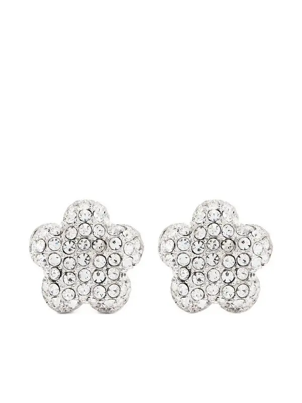Marc Jacobs Daisy Pave Stud Earrings - Metallic