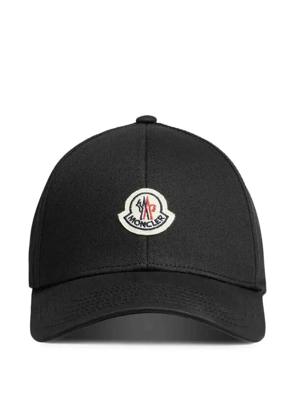 Moncler Cotton Gabardine Baseball Cap - Black