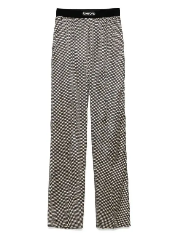 TOM FORD Wide Leg Polka Dot Pajama Pants - Multi