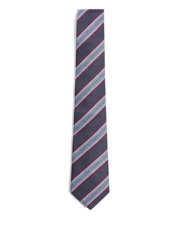 Valentino Garavani Jacquard Regimental Silk Neck Tie - Blue