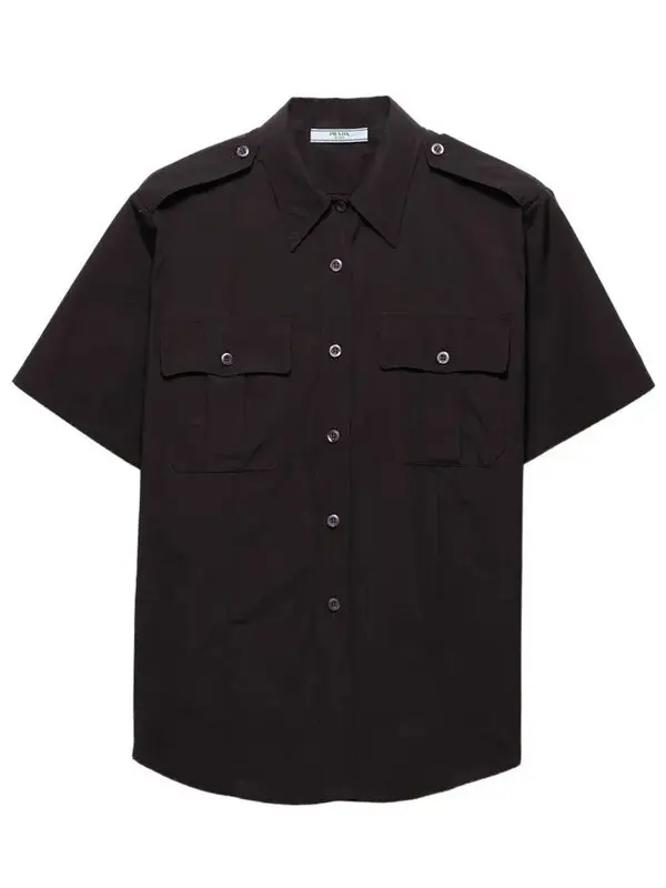Prada Short Sleeve Utility Shirt - Black