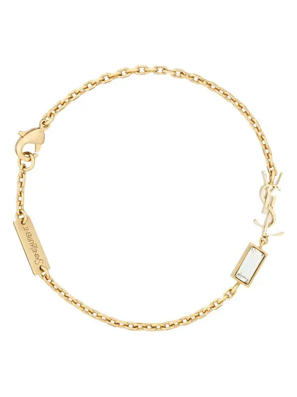 Saint Laurent Cassandre Chain Bracelet - Metallic