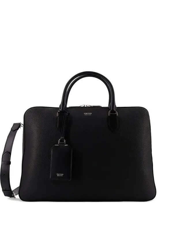 TOM FORD Hammered Leather Briefcase - Black