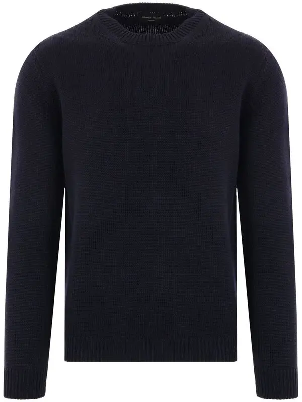 ROBERTO COLLINA Crew-neck Silk Jumper - Blue