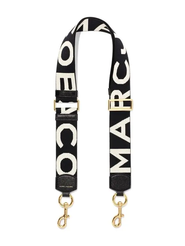 Marc Jacobs The Logo Webbing Strap - Black
