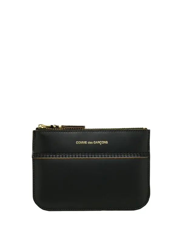 Comme Des Garçons Triple Stitch Zip Coin Purse - Black