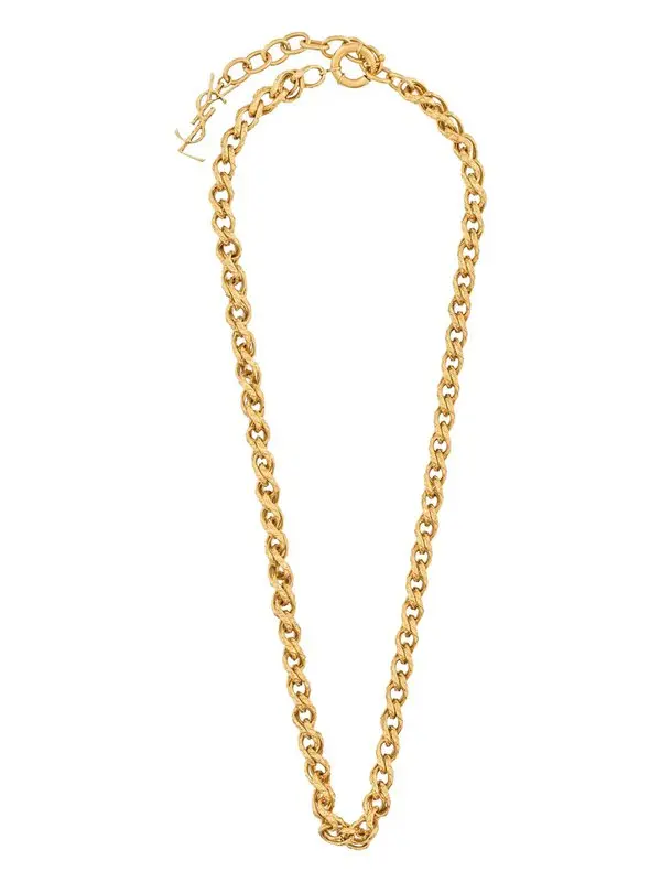 Saint Laurent Metal Rope Chain Necklace - Metallic