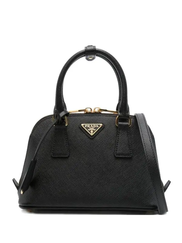 Prada Promenade Saffiano Leather Handbag - Black