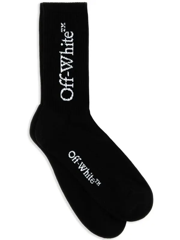 Off-White Medium Socks With Logo - Black