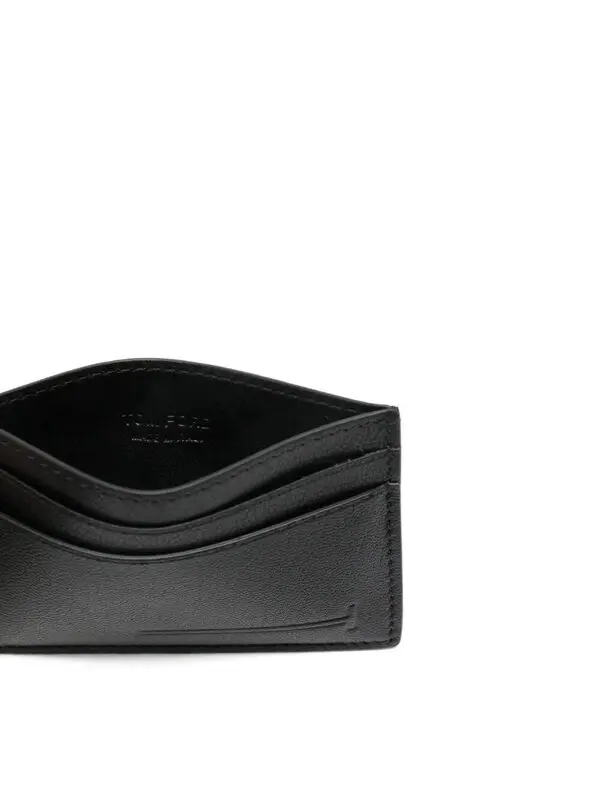 TOM FORD Leather Cardholder With Logo Print
