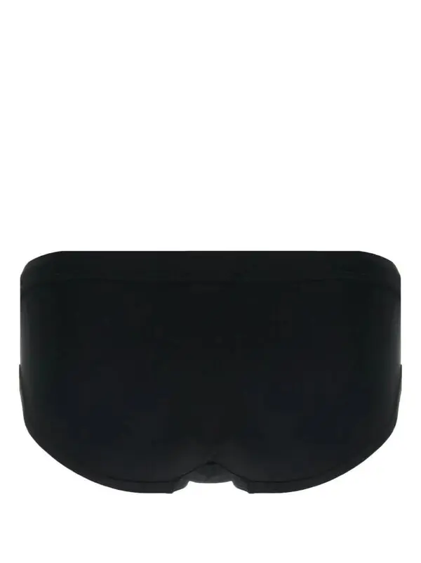 Dolce & Gabbana Swimsuit Slip With Logo Tag - Black