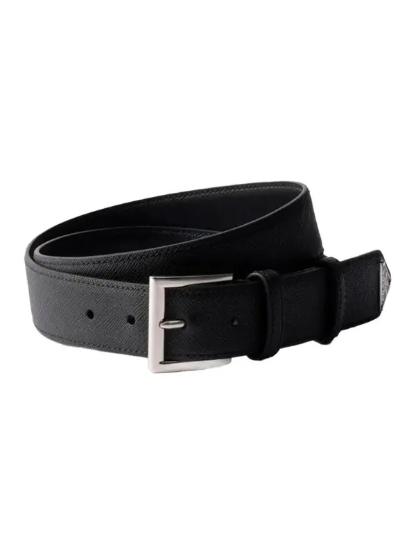 Prada Saffiano Leather Belt - Black