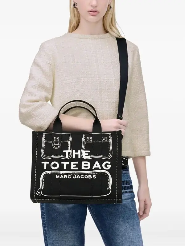 Marc Jacobs Trompe L`oeil Cargo Canvas Medium Tote Bag