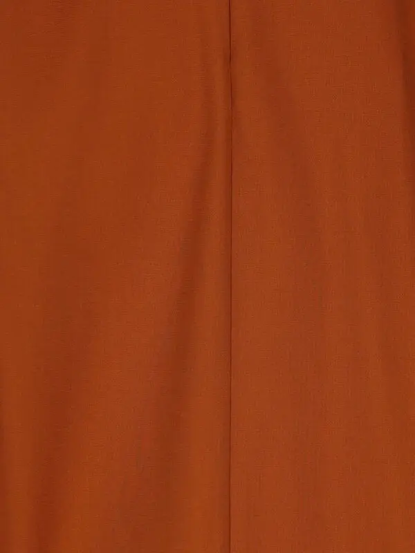 Saint Laurent High Neck Satin Top - Brown