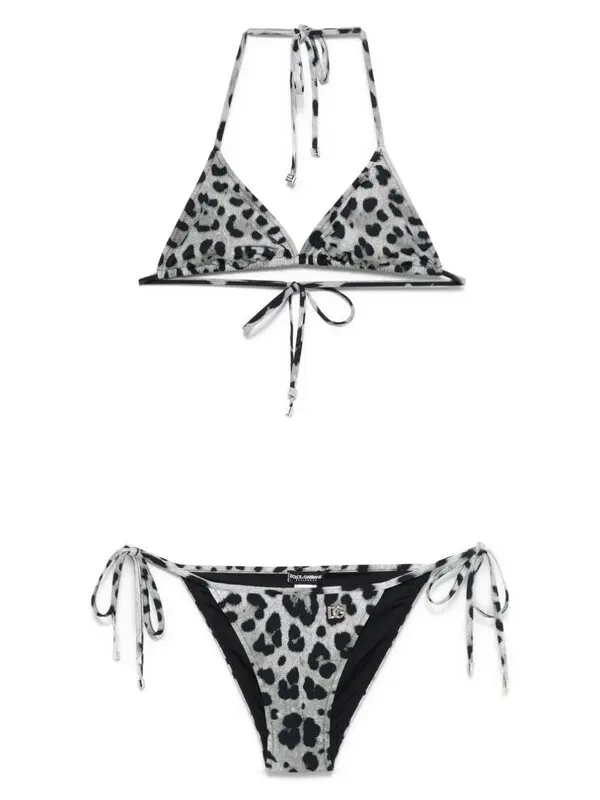 Dolce & Gabbana Leopard-print Bikini - Grey