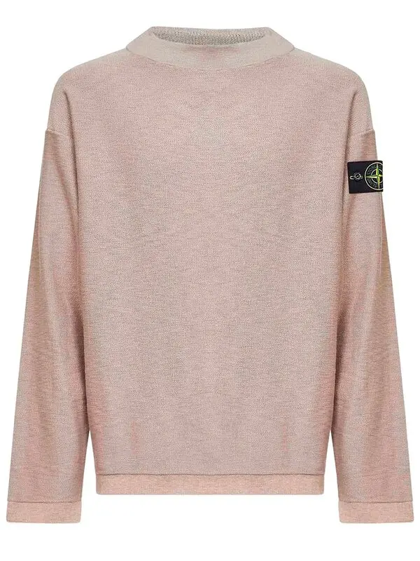Stone Island Ribbed Crew Neck Sweater - Nude & Neutrals