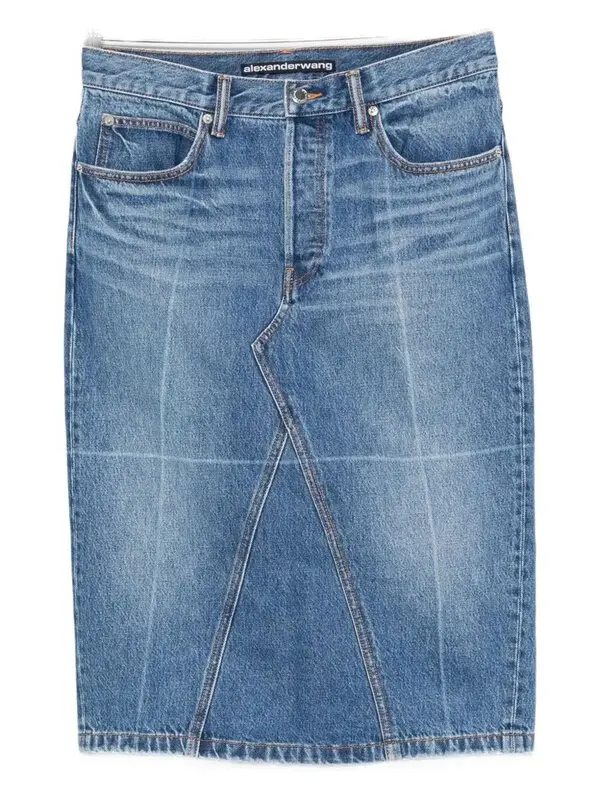 Alexander Wang Denim Midi Skirt - Blue