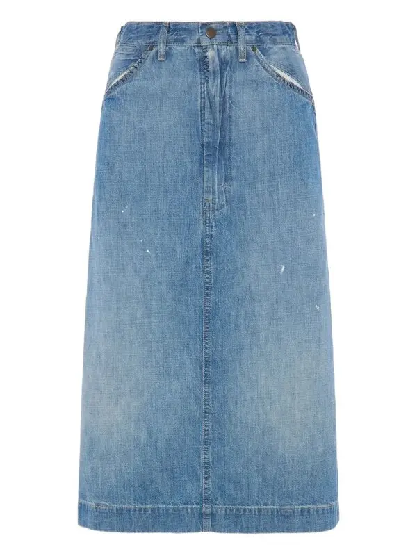 MAISON MARGIELA Denim Midi Skirt - Blue