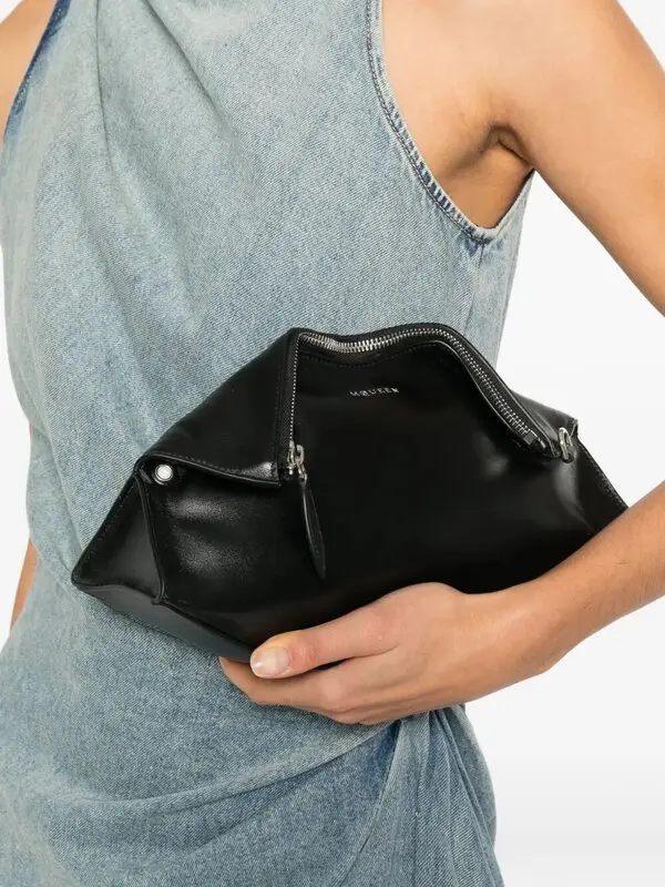 Alexander McQueen Manta Clutch - Black