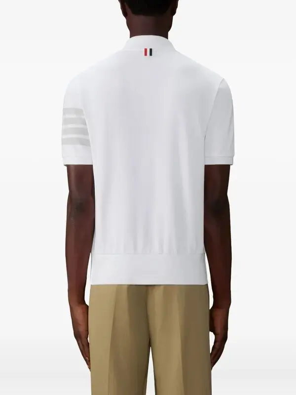 Thom Browne 4-bar Cotton Piqué Polo - White