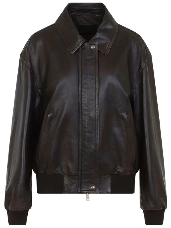Prada Leather Jacket - Brown