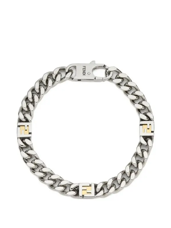 Fendi Ff Cube Bracelet - Metallic