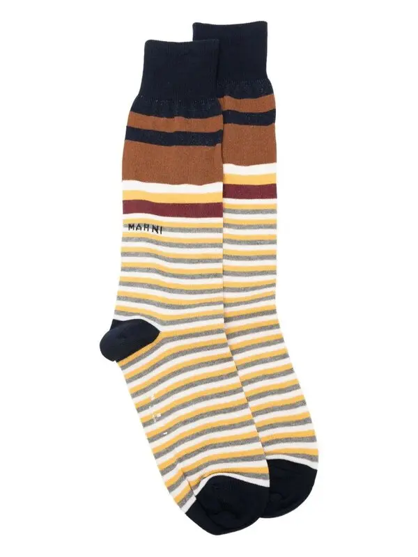 Marni Mixed Stripes Cotton Socks - Multi