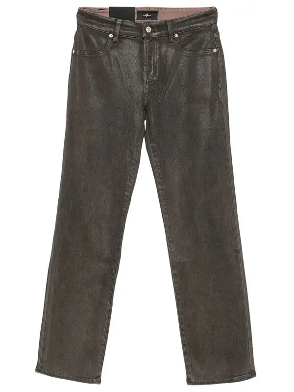 7 For All Mankind Calie Straight-leg Jeans - Brown