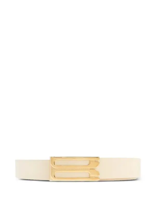 Victoria Beckham Frame Leather Belt - Nude & Neutrals