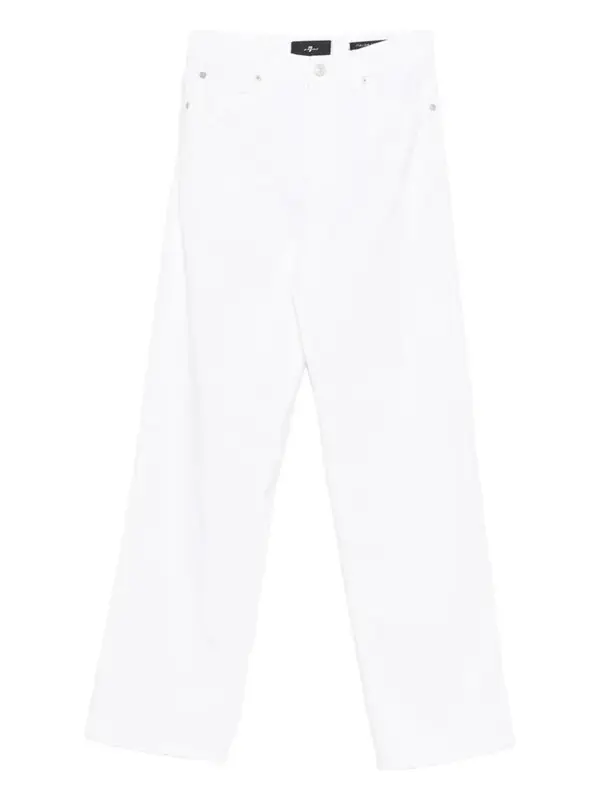 7 For All Mankind Stovepipe Straight Leg Jeans - White