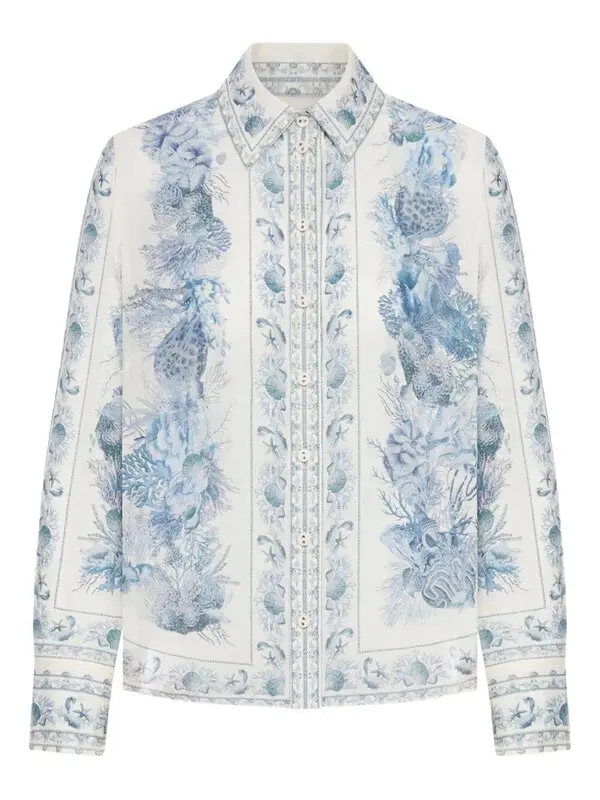 Zimmermann Wanderlust Slim Fit Shirt - Blue