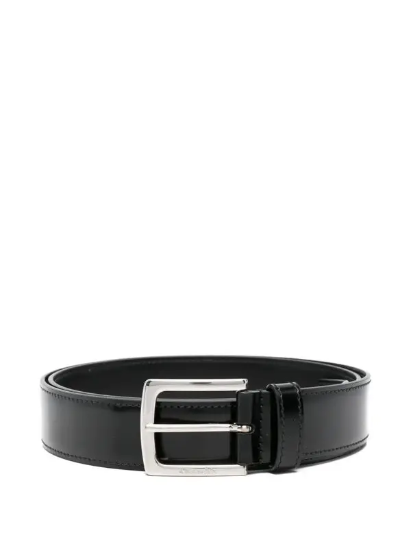 Church's Leather Belt With Square Buckle - Black