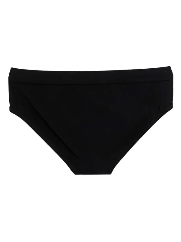 Dolce & Gabbana Swim Briefs With Logo Plaque - Black