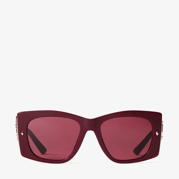 JIMMY CHOO Butterfly Sunglasses - Cranberry