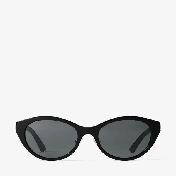 JIMMY CHOO Oval Sunglasses - Black