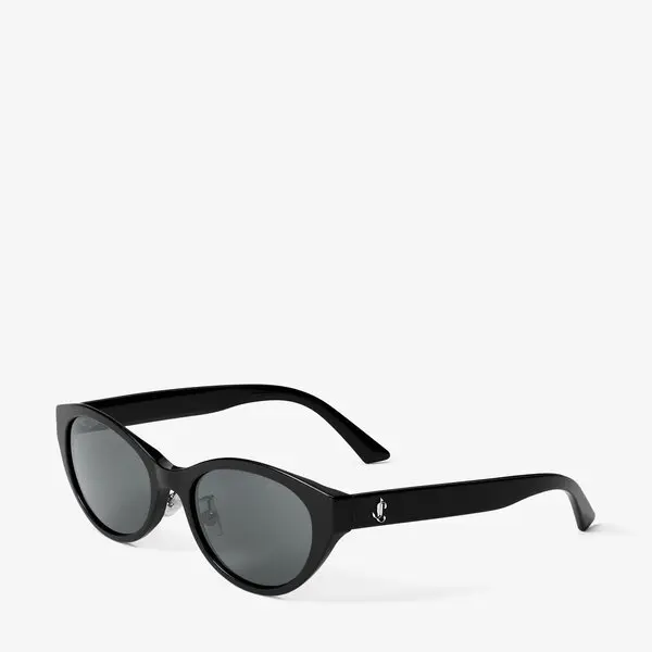 JIMMY CHOO Oval Sunglasses - Black