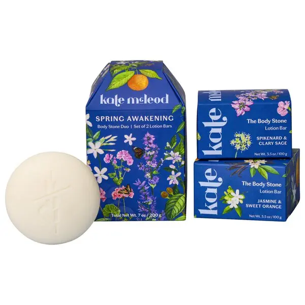 KATE MCLEOD Spring Body Stone Duo 2 Full-size Lotion Bars - One-color