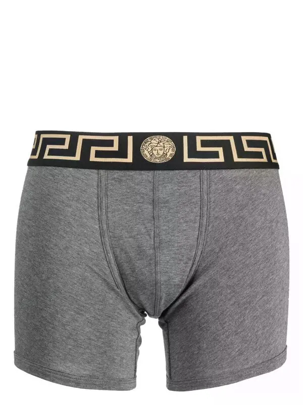 Versace Logo-waist Boxer Briefs - Grey