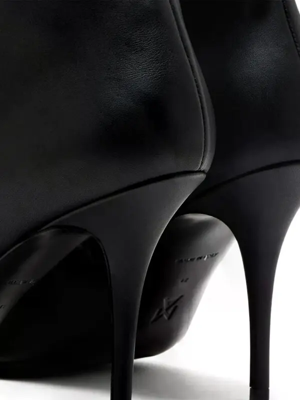 Amina Muaddi Barbara Stiletto Leather Boots