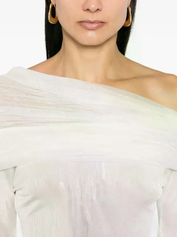 Christopher Esber Sonora Off-shoulder Top - Neutrals
