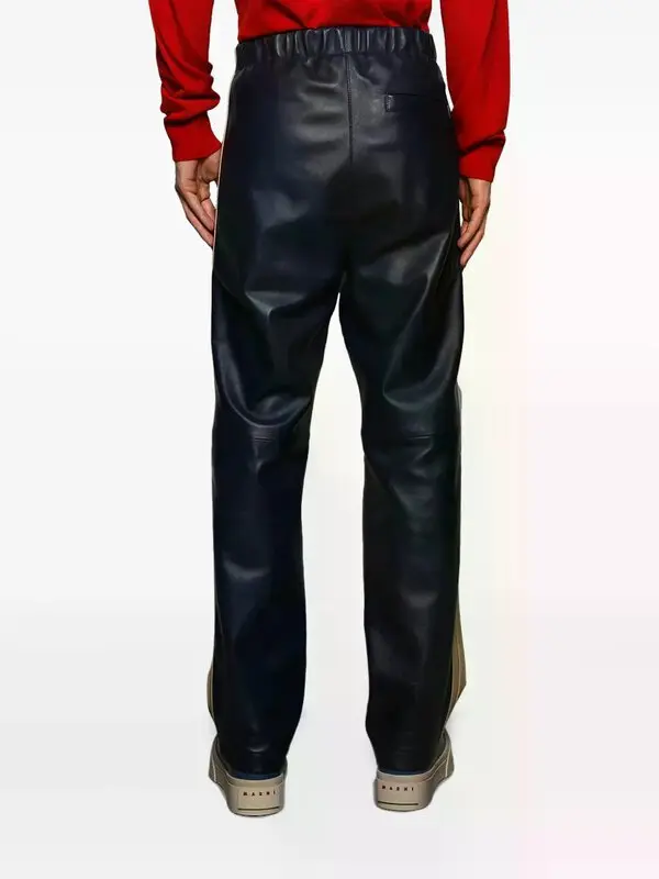 Marni Side-stripe Leather Trousers